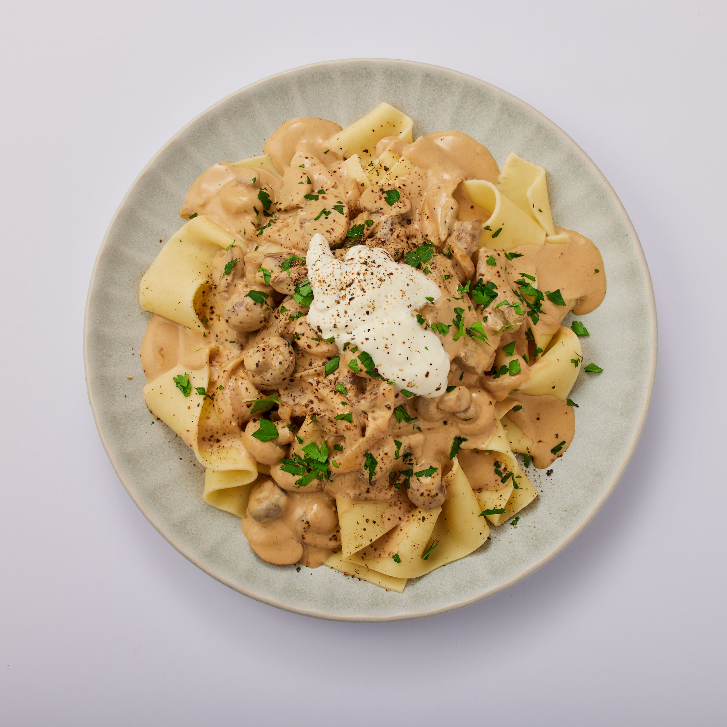 Beef Stroganoff with Pasta Pappadelle - Farmers Union